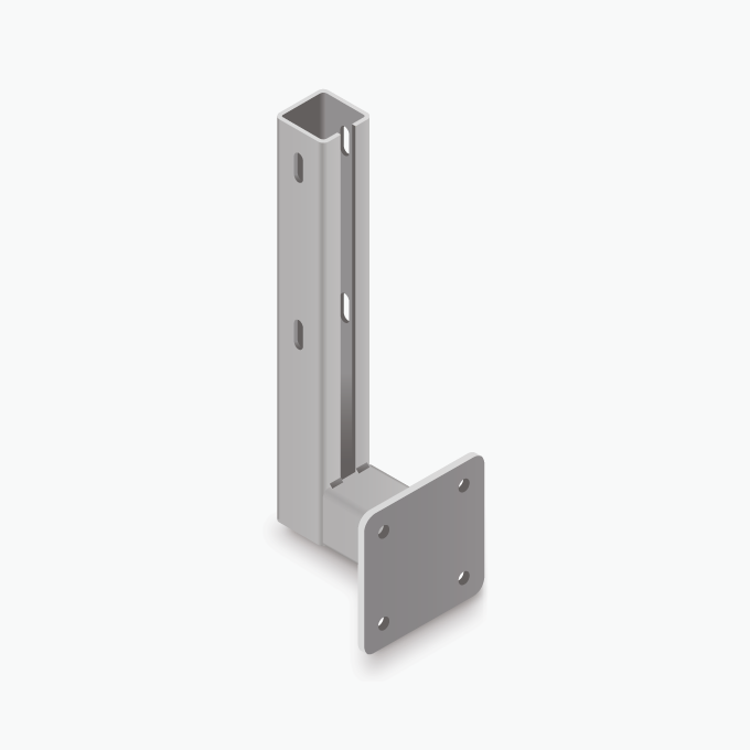 railing wall mount for square tube 60X60X5 mm